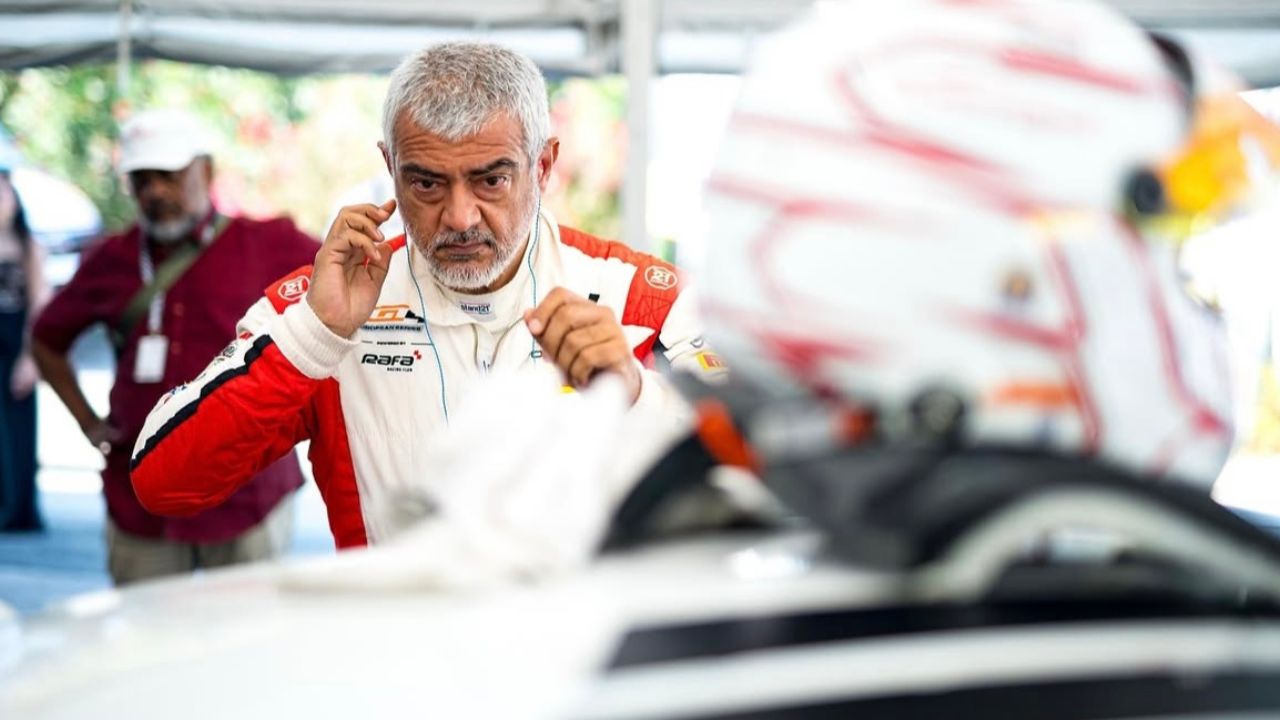 Actor Ajith Kumar Welcomes F1 Driver Narain Karthikeyan To His Racing Team